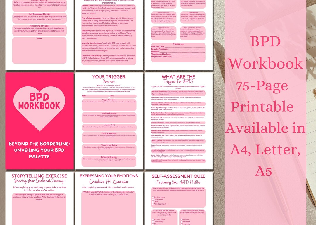 Bpd, Bpd Workbook, Bpd Borderline, Coping Skills, Therapy Worksheet ...