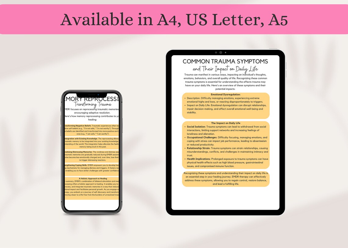 EMDR Workbook, EMDR Worksheet, Emdr Tools, Emdr Resources, Emdr Client Workbook, Emdr, Emdr ...