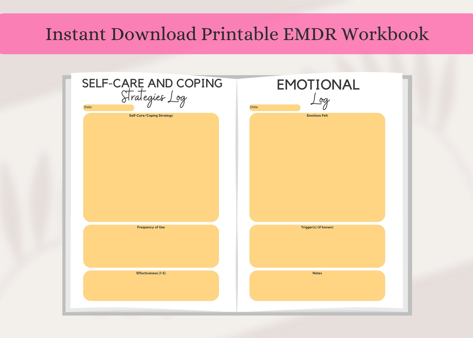 EMDR Workbook, EMDR Worksheet, Emdr Tools, Emdr Resources, Emdr Client ...