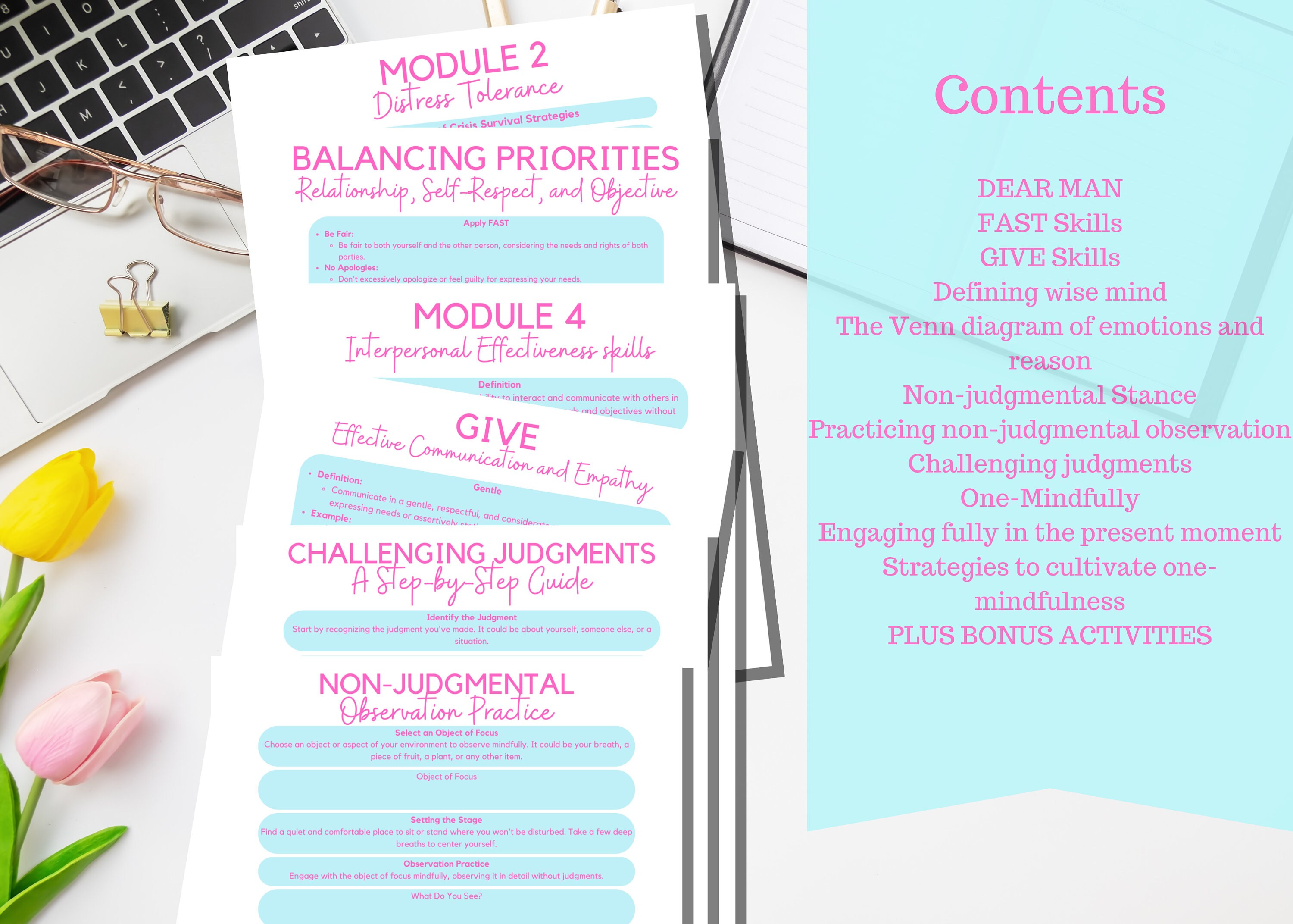 DBT Workbook, Dbt Cheat Sheet, Dbt Cards, DBT Worksheet, DBT Diary Card ...