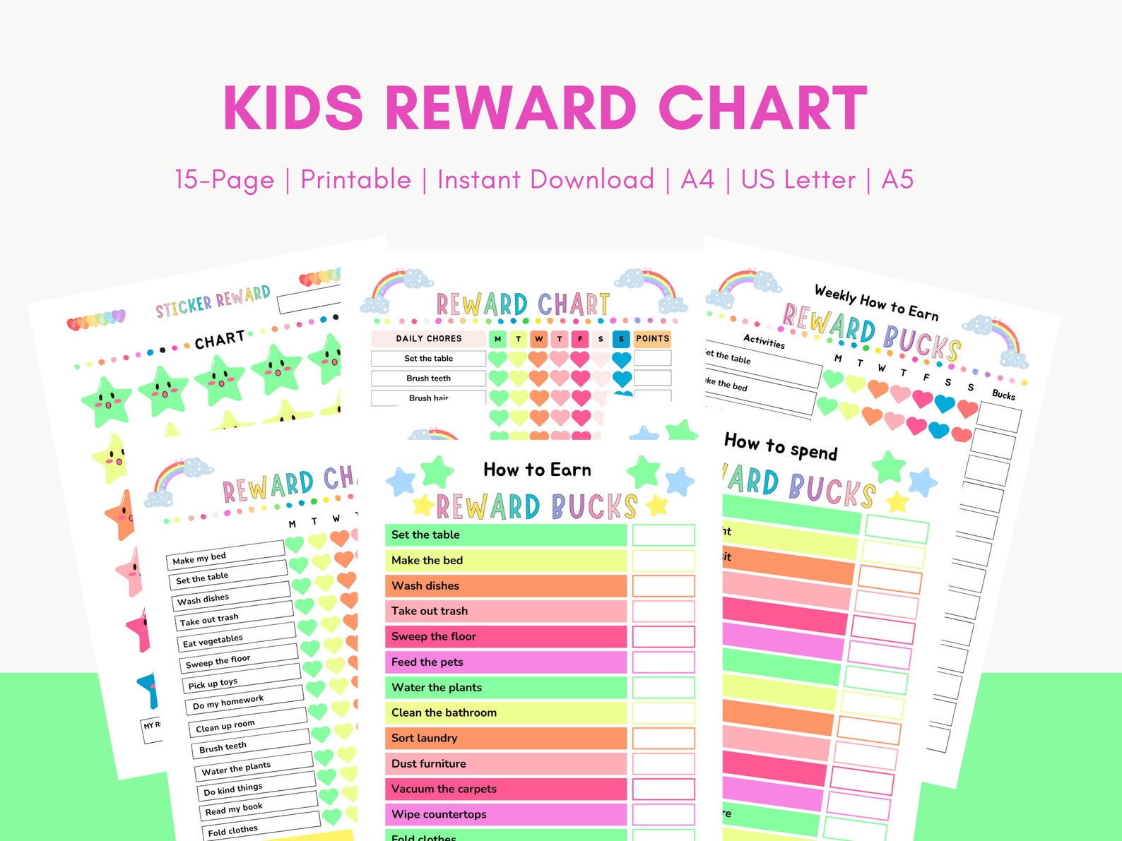 Kids Reward Chart Kids Chore Chart Kids Daily Routine Kids - Etsy