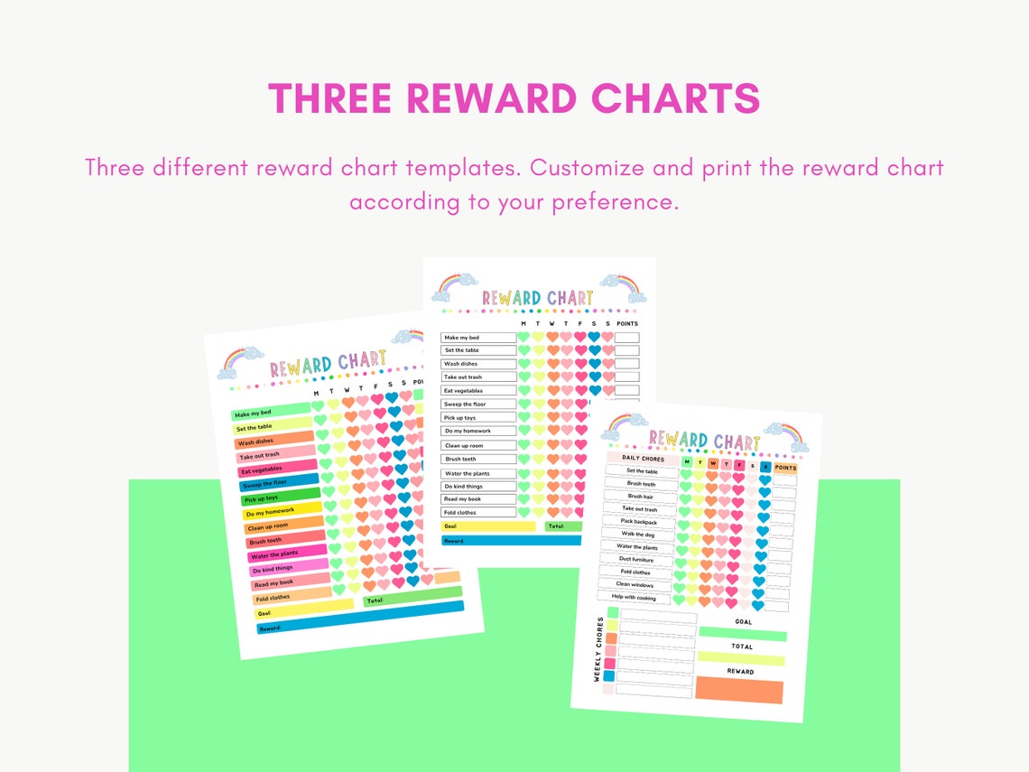 Kids Reward Chart Kids Chore Chart Kids Daily Routine Kids - Etsy