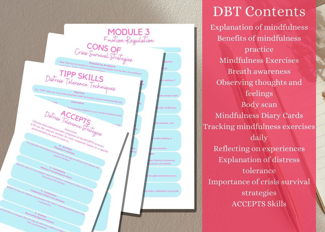 Mega Bundle DBT EMDR BPD Workbook, Dbt Workbook, Emdr Workbook, Bpd ...
