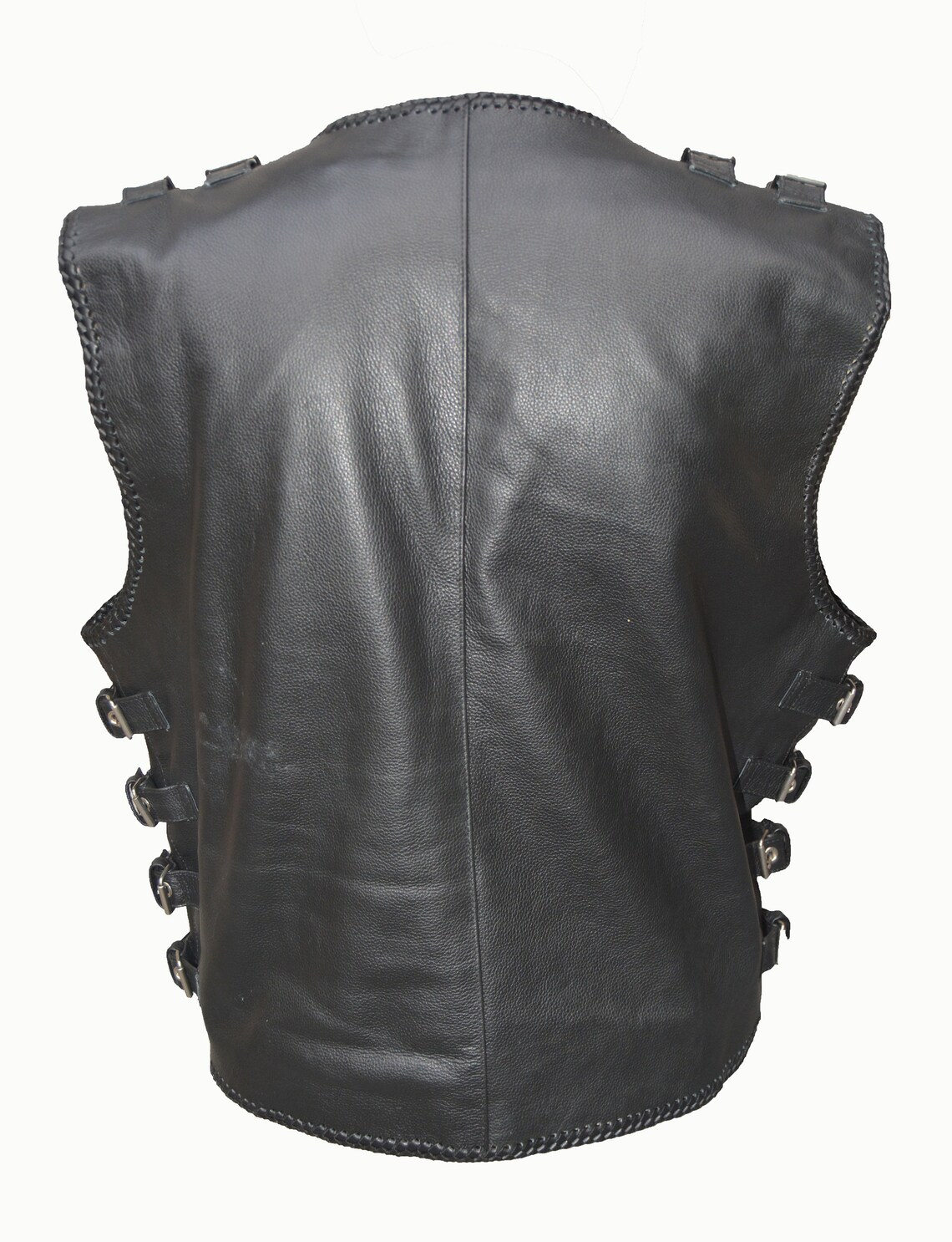 Handmade Black Leather Vest, Pure Leather Vest, Vest for Rider ...