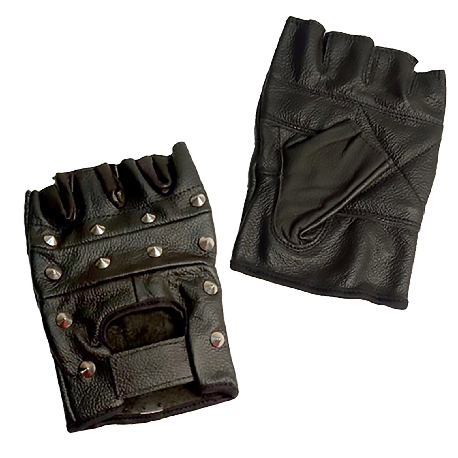 Handmade Studded Leather Fingerless Gloves: Punk Gothic Rider Gloves - Etsy