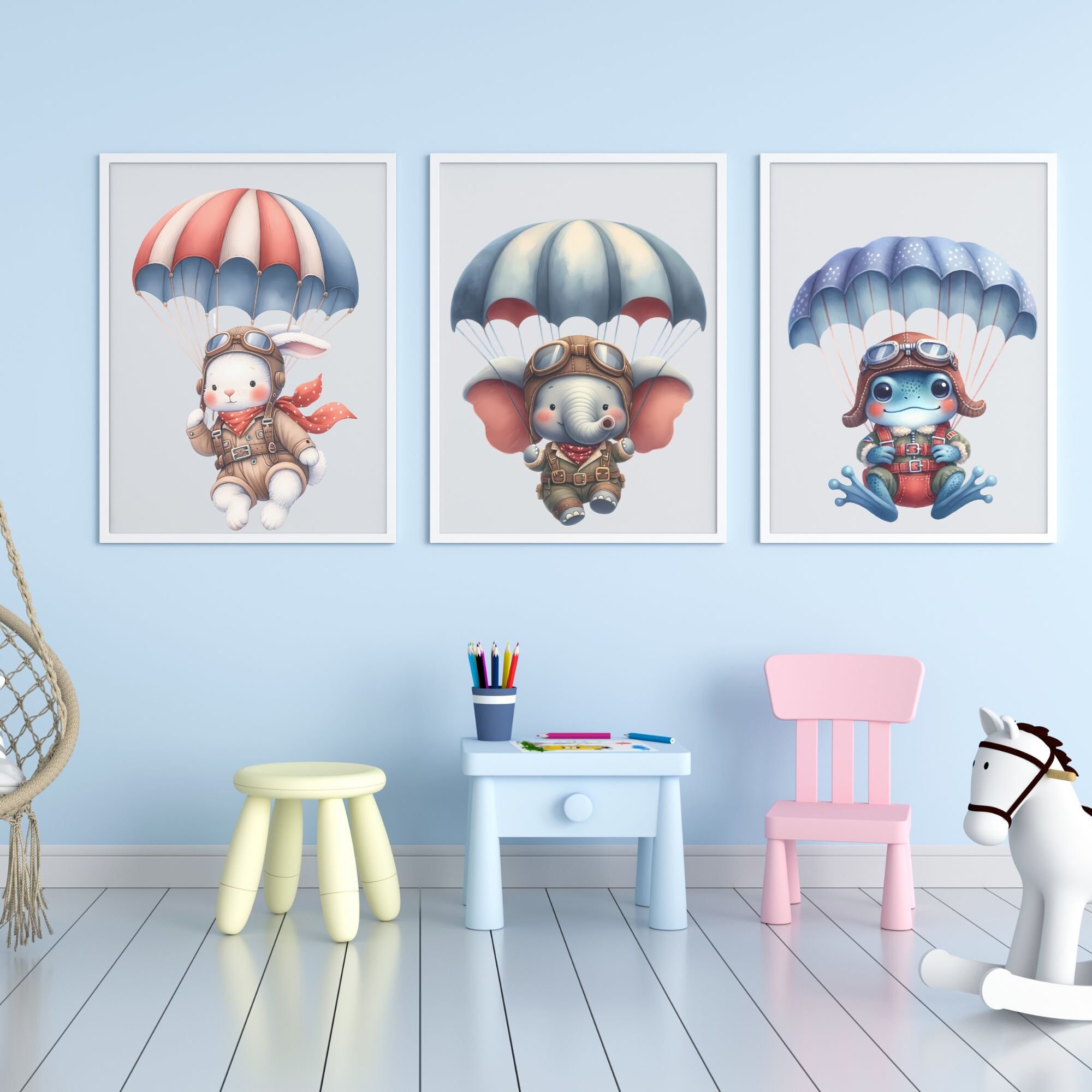 Parachuting Clipart, Aviator Clipart, Cute Animals Clipart, Cute ...