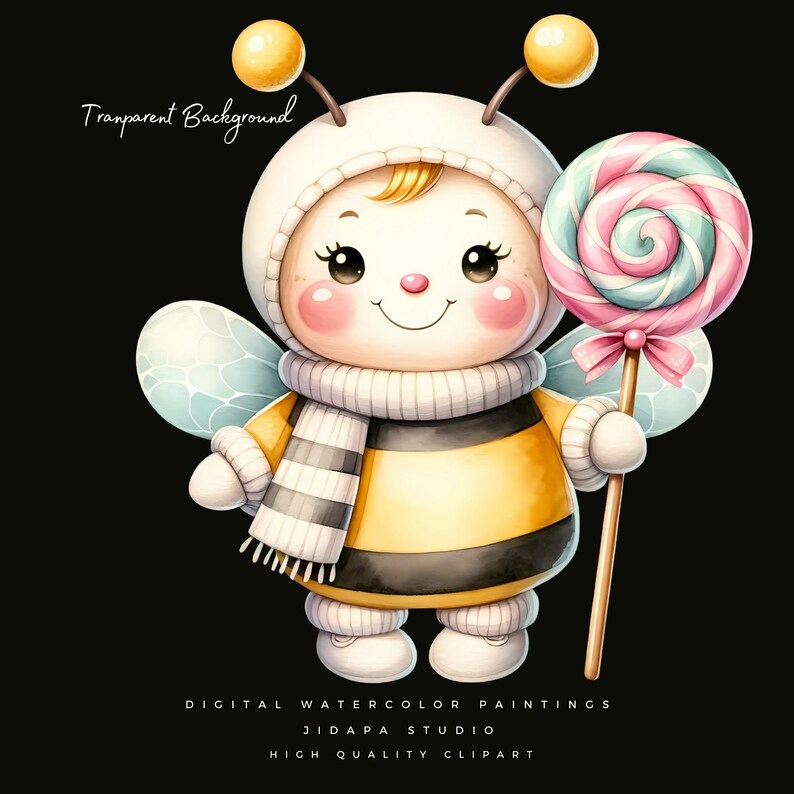 Watercolor Bees Clipart Png, Love Bee Clipart, Cute Bee Png, Valentine ...