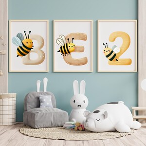 Bee Alphabet Clipart: Honeycomb Font, Watercolor PNG (digital Download ...