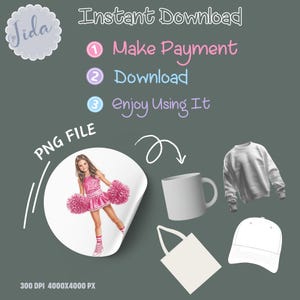 Cheerleader Girls Clipart Bundle , Cheering Girl Png , Cute Cheerleader ...