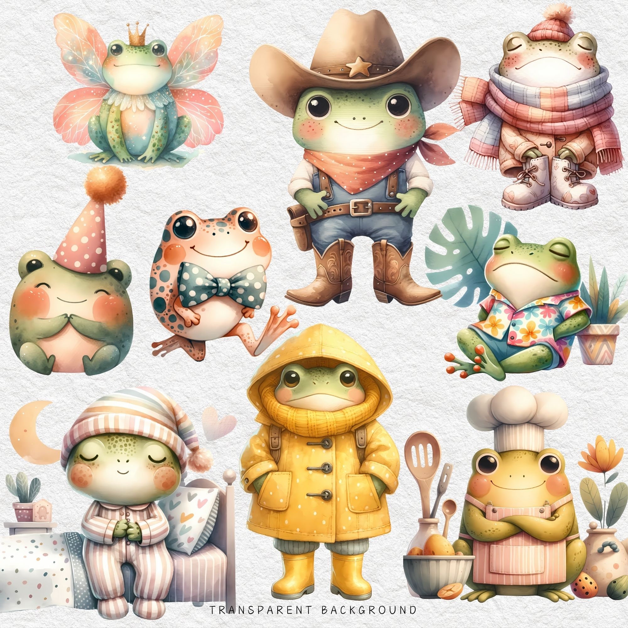 Cute Frog, Whimsical Frogs PNG, Love Frog, Watercolor Frog, Frog ...