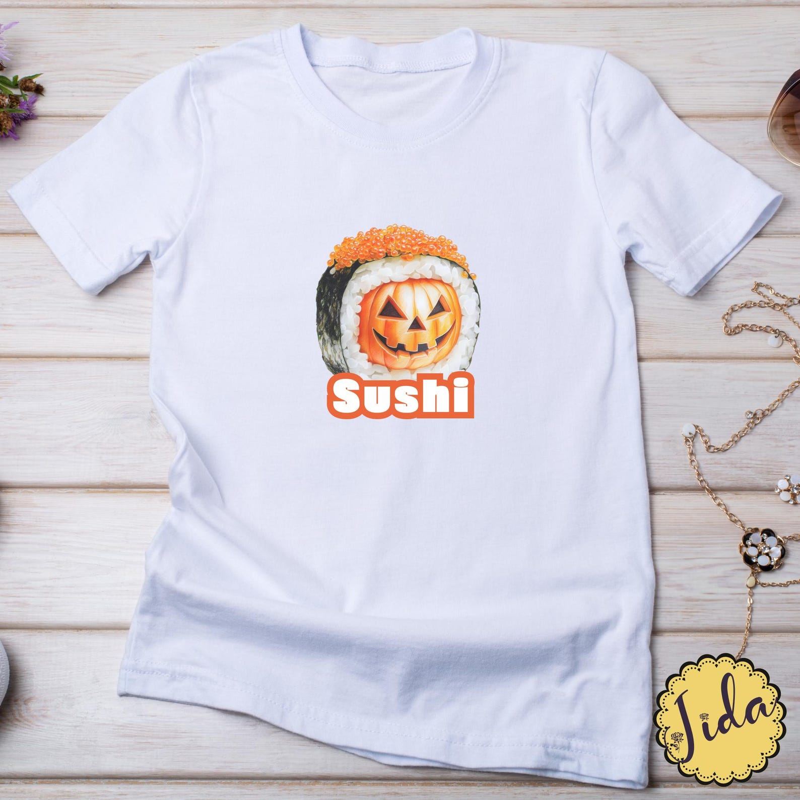 Sushi Halloween , Cute Halloween Clipart, Cute Sushi, Japan Halloween ...