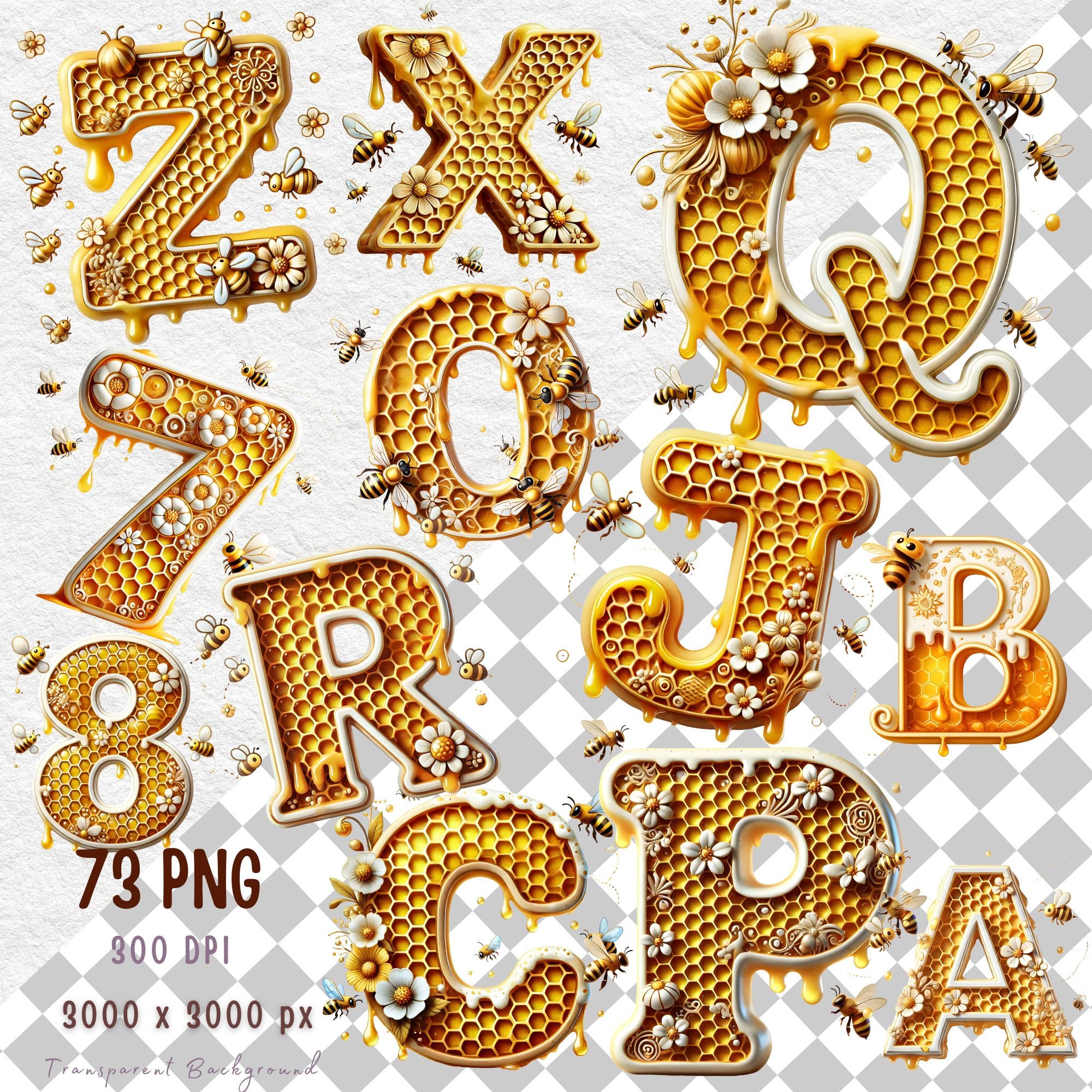Alphabet Bee, Bee Alphabet Png, Alphabet Bee, Bee Font , Honey Bee ...