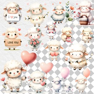 Schaf in Liebe Clipart, Schaf PNG, Schafzüchter Dekoration, Kinderzimmer Clipart, Tiere ...