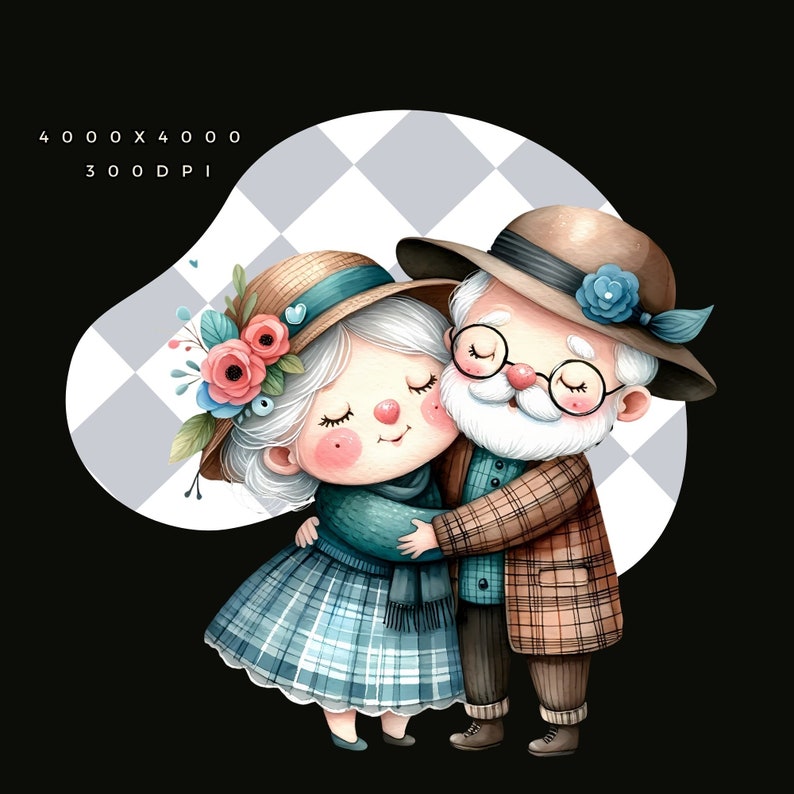 Old Couple, Romantic Grandpa and Grandma, Valentine's Day, Tractor ...