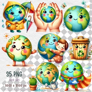 Love Earth, Earth Clipart, Earth Day Clipart, Love Earth Clipart, Eco ...