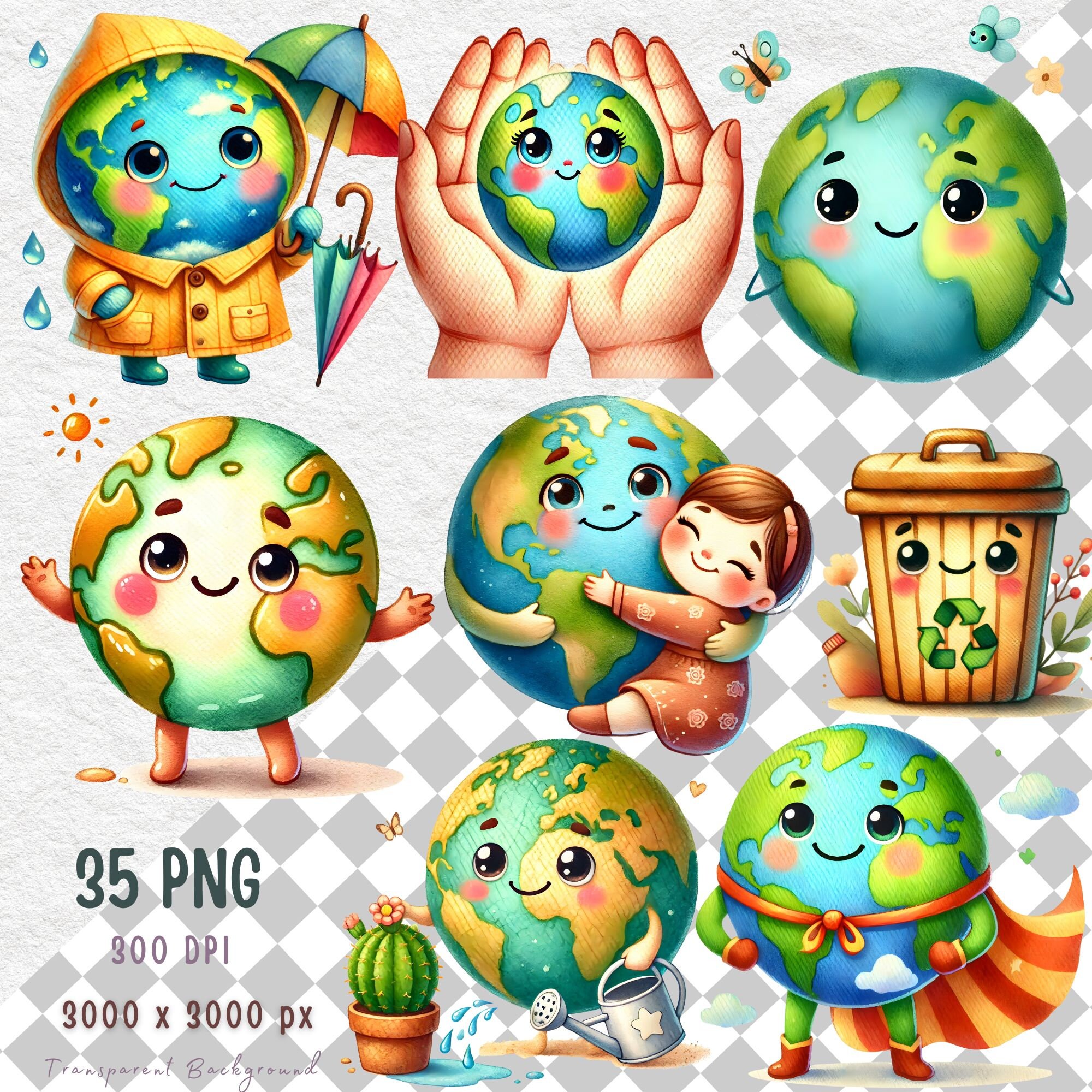 Love Earth, Earth Clipart, Earth Day Clipart, Love Earth Clipart, Eco ...
