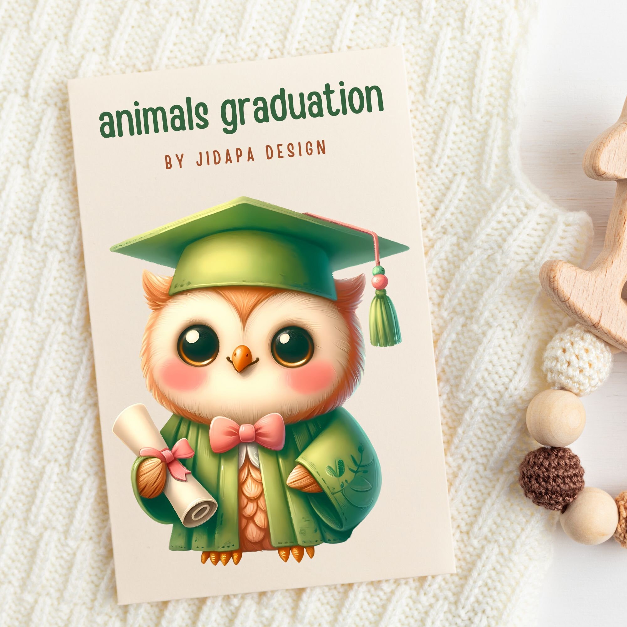 Animals Graduation Clipart, Watercolor Cute Graduation Animals Clipart ...