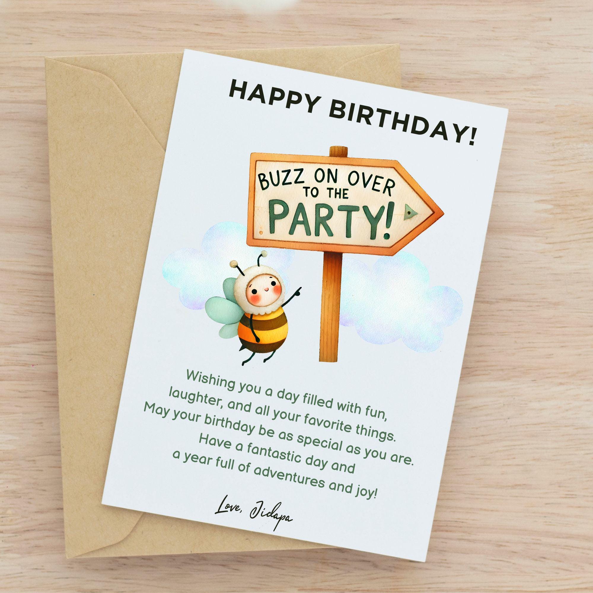 Bee Birthday Party Clipart Bundle, Happy Bee Day, Funny Birthday, Cute ...