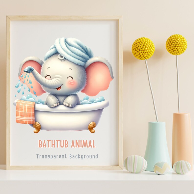 Bathtub Animals , Bathtub Animal Art , Bathroom Animals, Bathroom Decor ...
