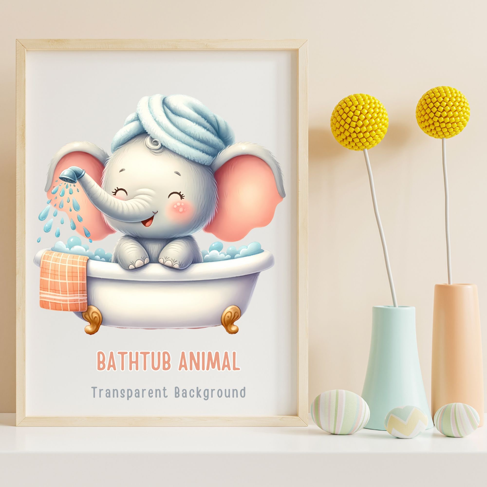 Bathtub Animals , Bathtub Animal Art , Bathroom Animals, Bathroom Decor ...