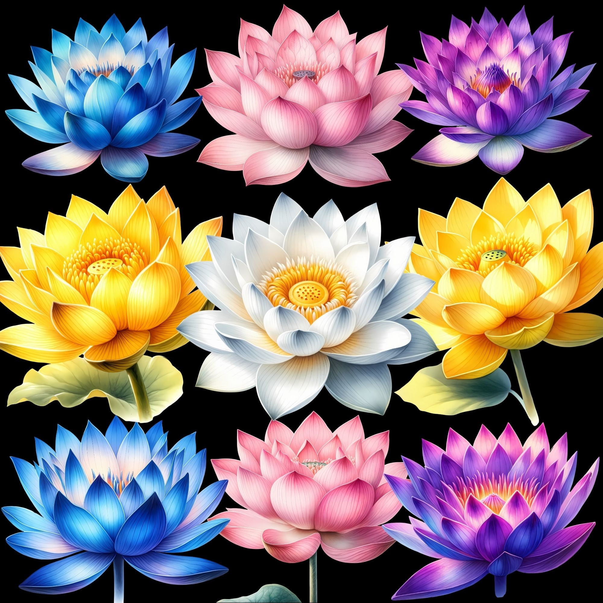 Spring Lotus, Watercolor Lotus Flowers, Flower Art, Serene Lotus ...