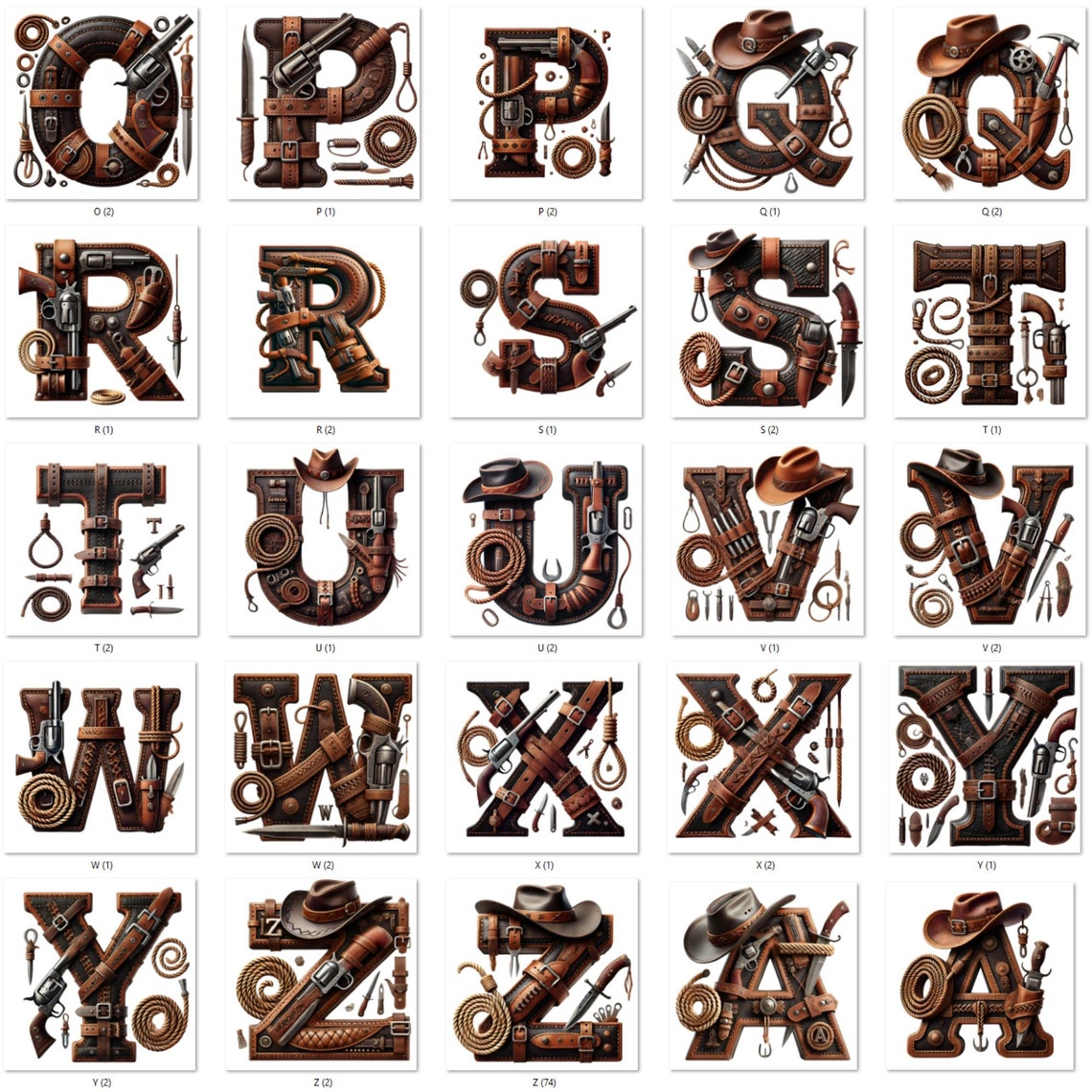 Cowboy Alphabet, Western Clipart Png , Western Font ,cowboy PNG ...
