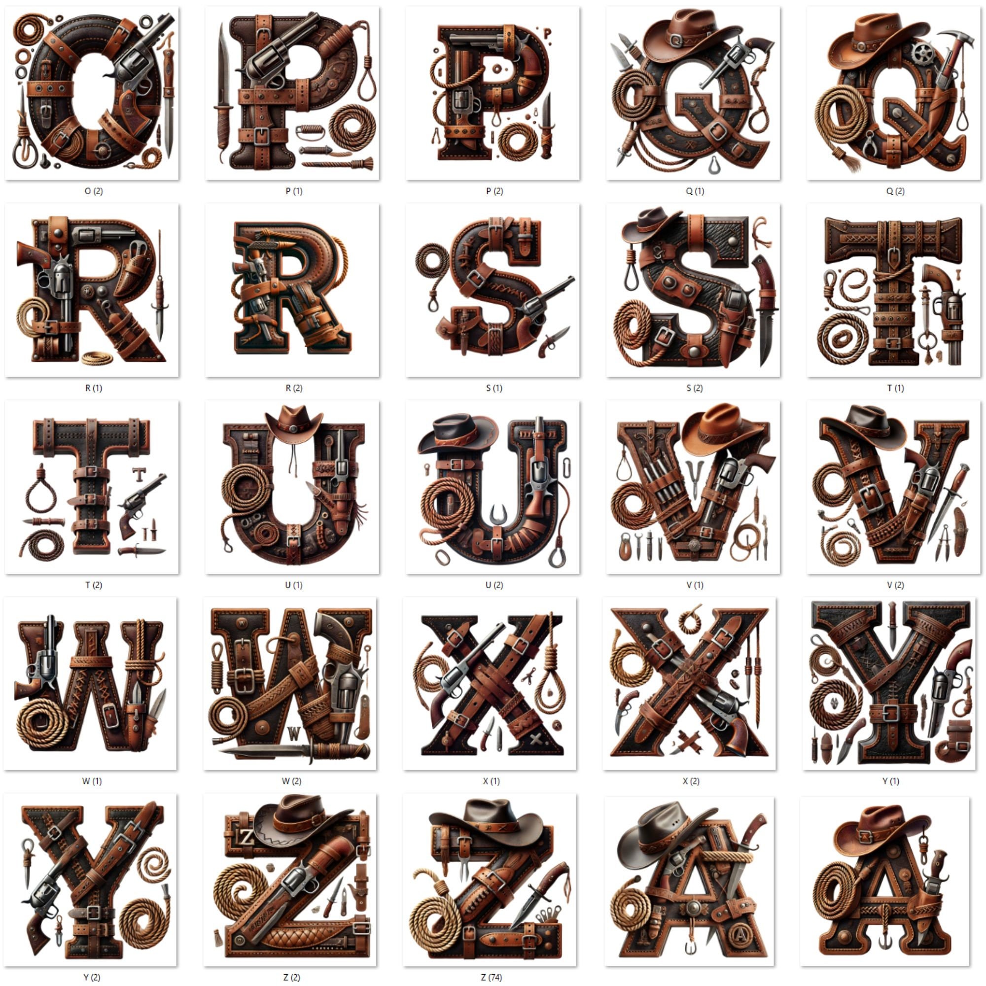 Cowboy Alphabet, Western Clipart Png , Western Font ,cowboy PNG ...