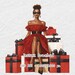 Christmas Shopping Girl Clipart: Fashion Holiday PNG Illustrations ...