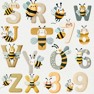 Alphabet Bee, Bee Alphabet Png, Alphabet Bee, Bee Font , Honey Bee ...