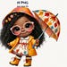 Relaxing Black Girl Clipart: Watercolor Planner Stickers (PDF Download ...