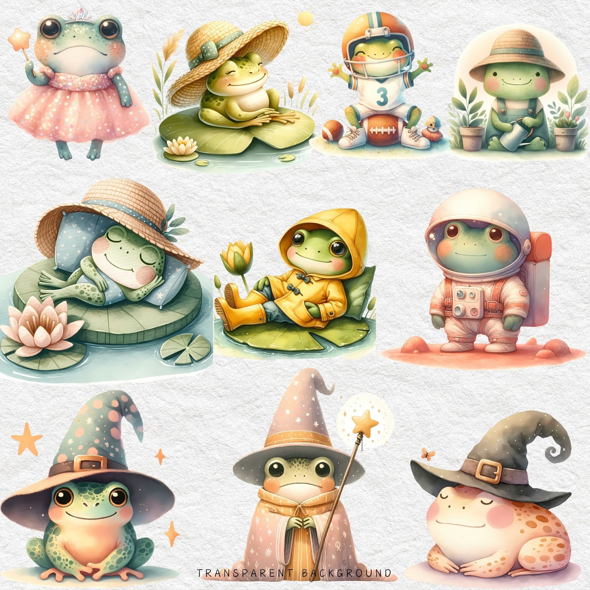 Cute Frog, Whimsical Frogs PNG, Love Frog, Watercolor Frog, Frog ...