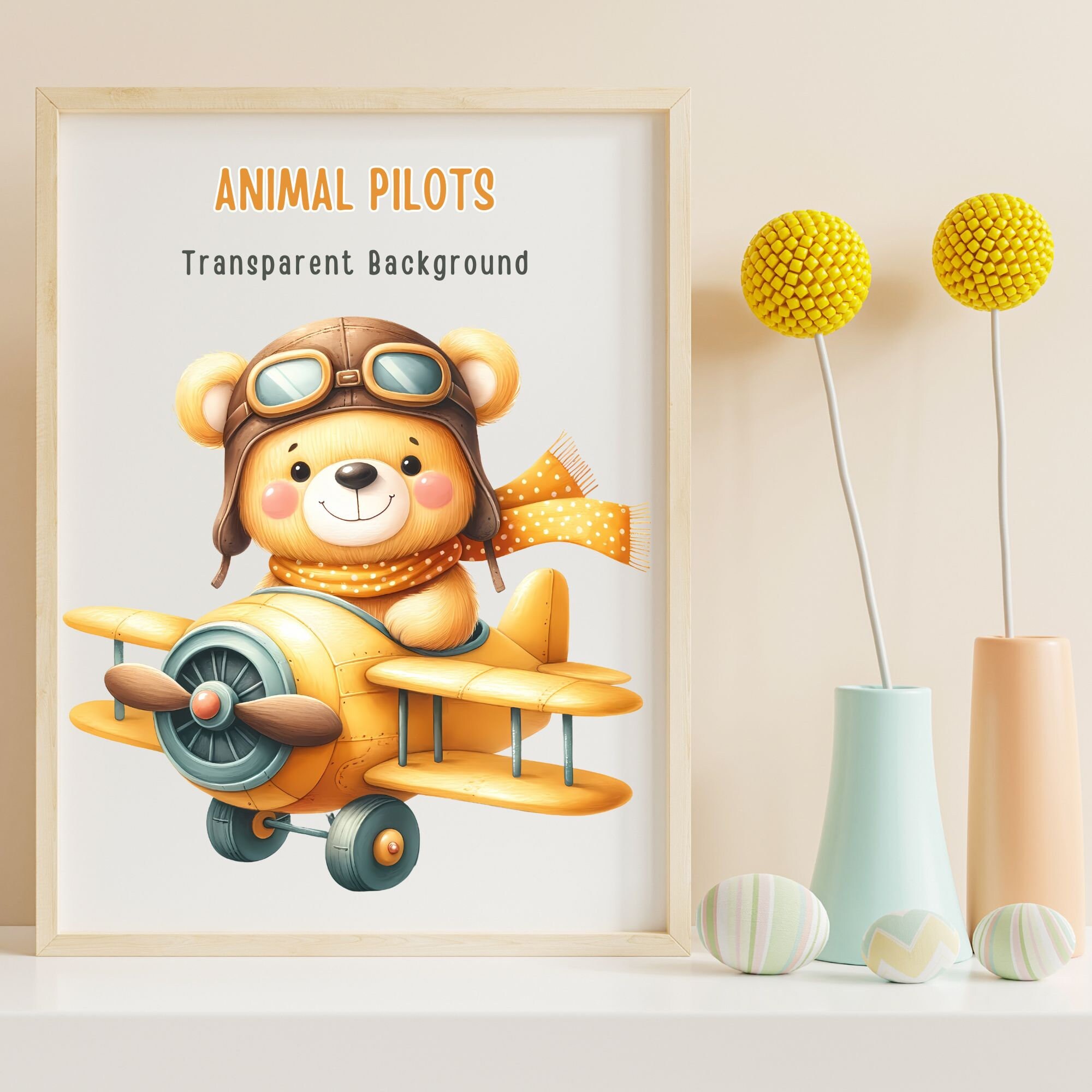 Animal Pilots, Vintage Plane Clipart, Cute Puppy Clipart, Cute Pilot ...