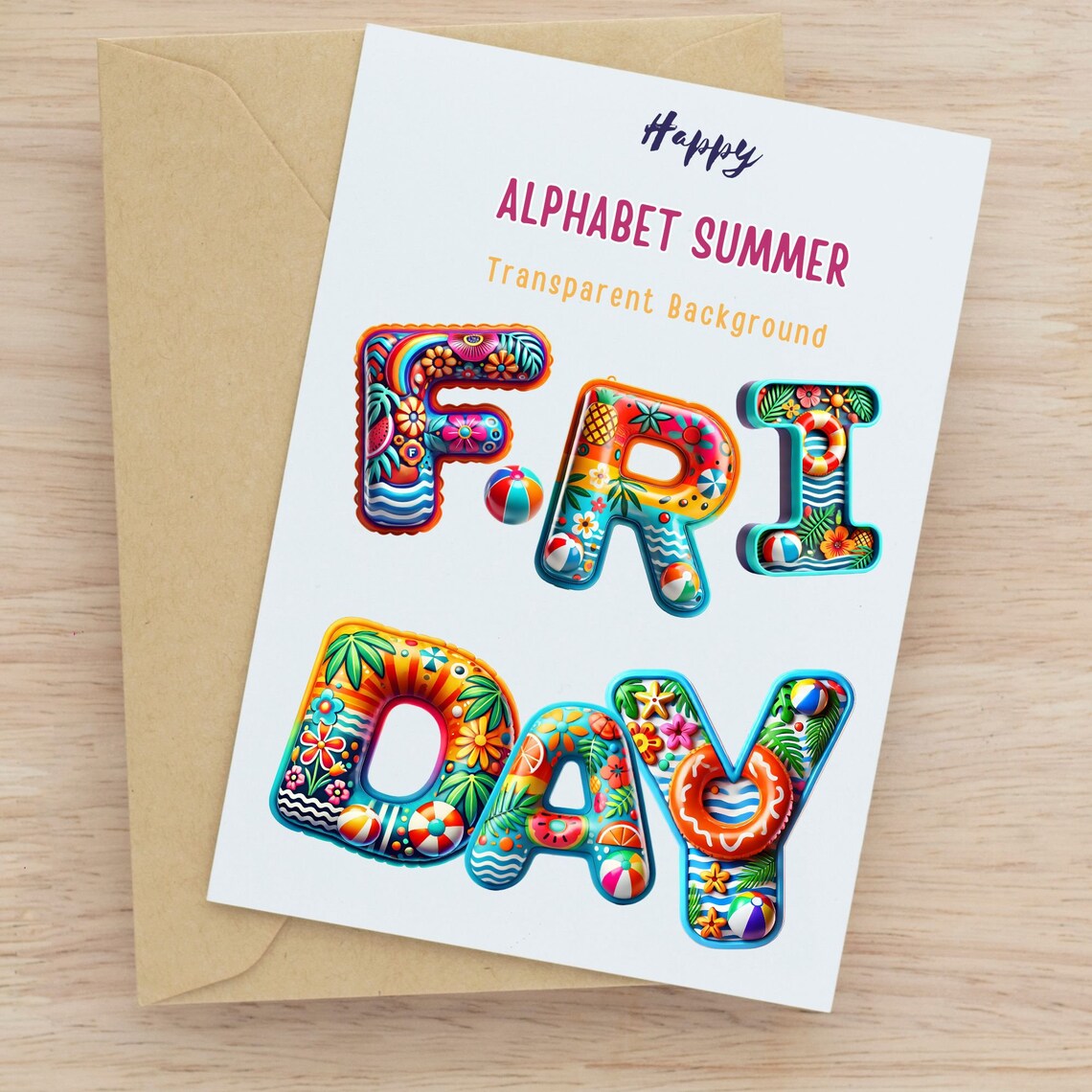 Alphabet Summer, Summer Alphabet Png, Alphabet Summer, Summer Font , 3D ...