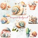 Cute Snail Clipart, Watercolor Snail Clipart, Snail Clipart, Little ...