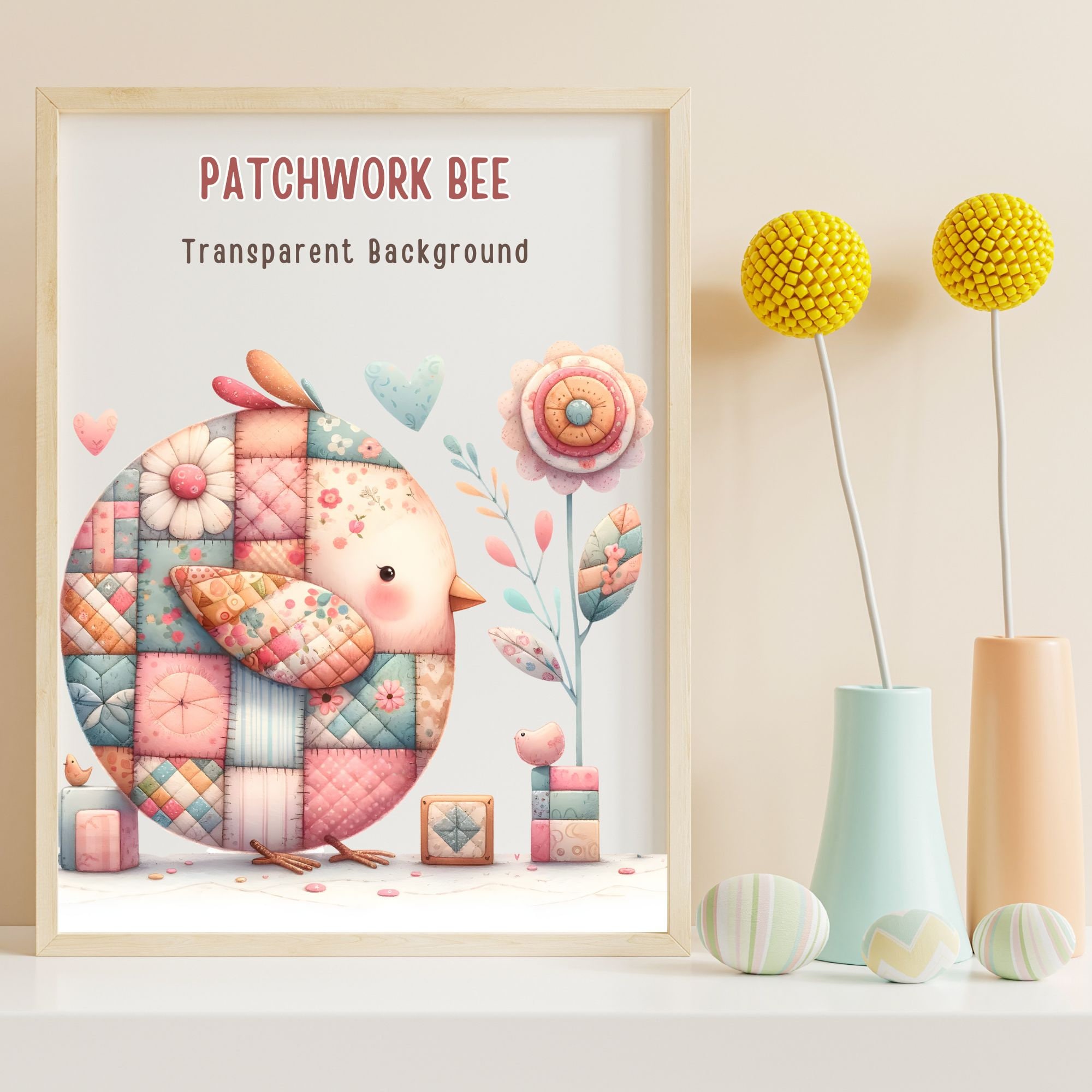 Patchwork Bee, Patchwork Animal Clipart, Patchwork Clipart, Patchwork ...