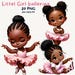 Pink Ballerina Clipart: Afro-american Girl PNG, Baby Shower (digital ...
