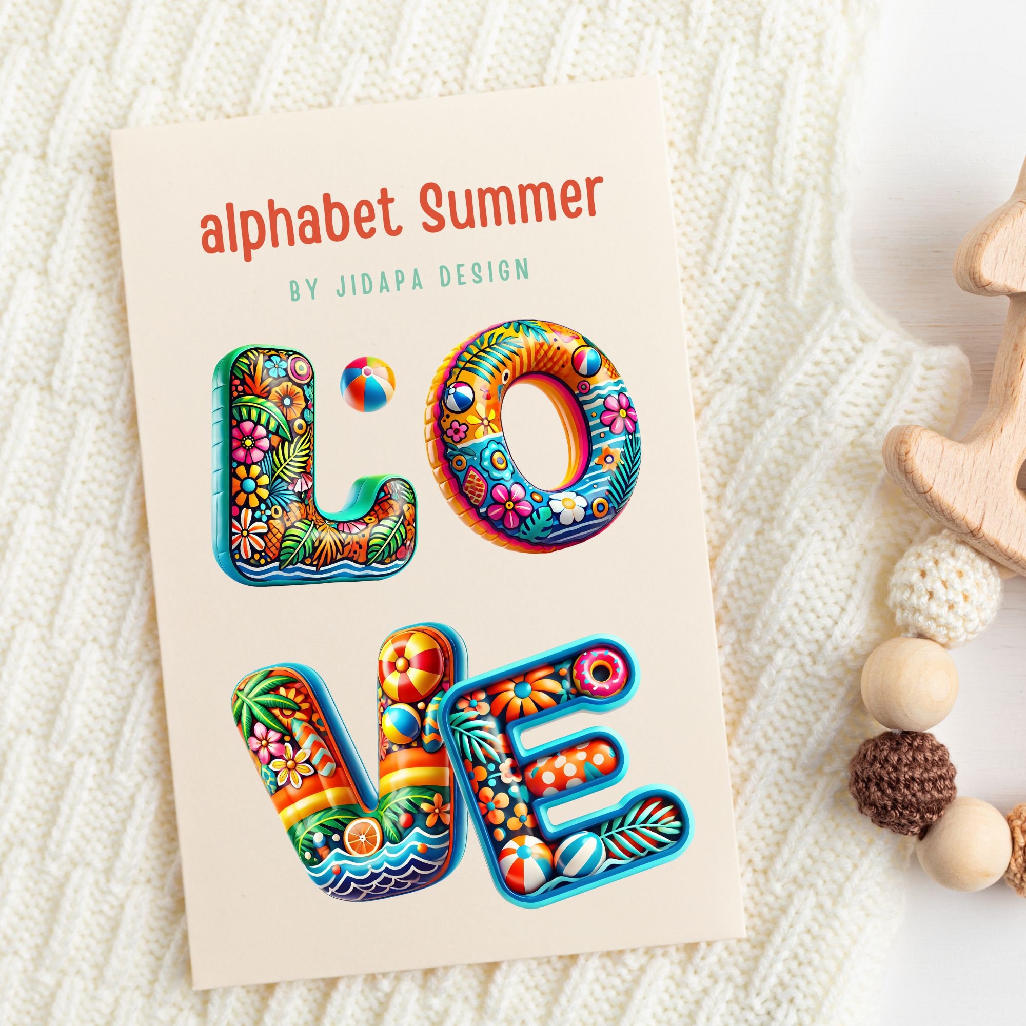 Alphabet Summer, Summer Alphabet Png, Alphabet Summer, Summer Font , 3D ...