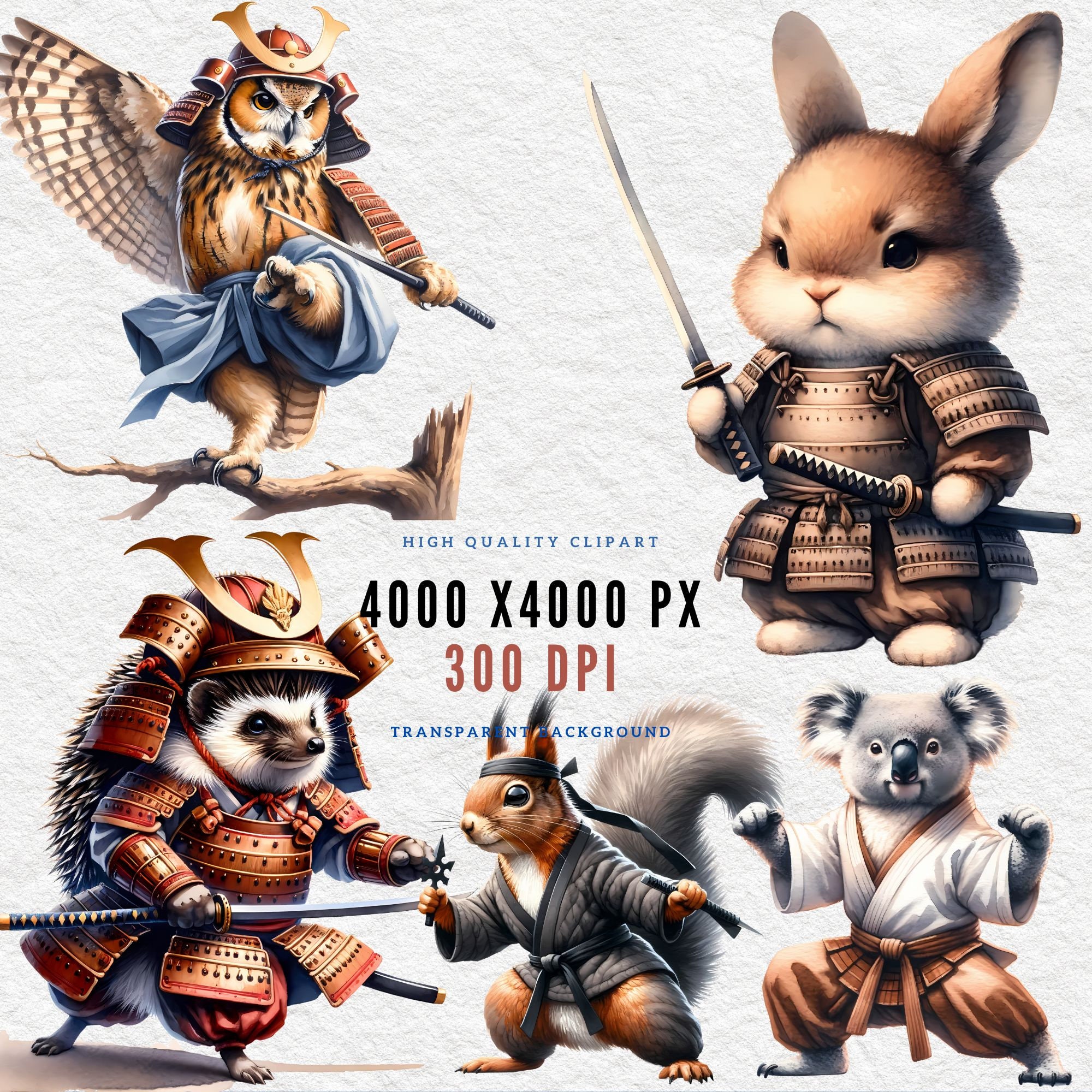 Samurai Animals, Japanese Samurai Cat T-shirt Design, Manga Animal ...