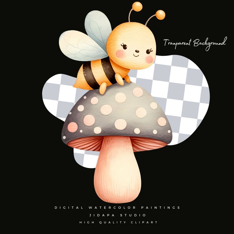 Watercolor Love Bee Clipart: Valentine's Day PNG (digital Download) - Etsy