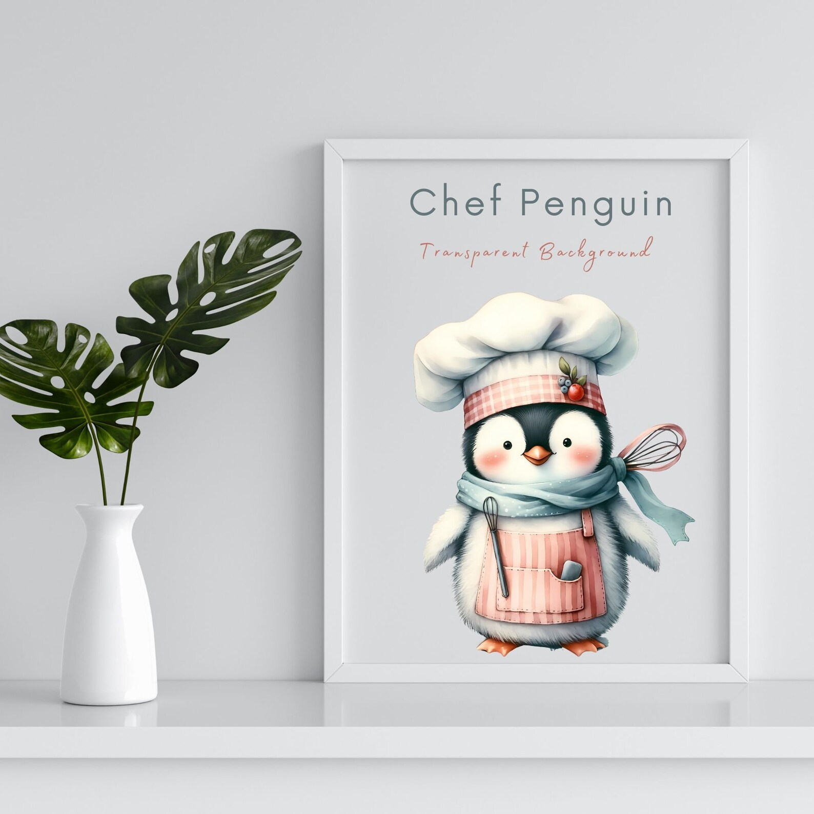Cute Chef Penguin, Chef Penguin Clipart Bundle, Baker Penguin Art ...