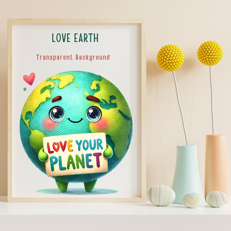 Love Earth, Earth Clipart, Earth Day Clipart, Love Earth Clipart, Eco ...