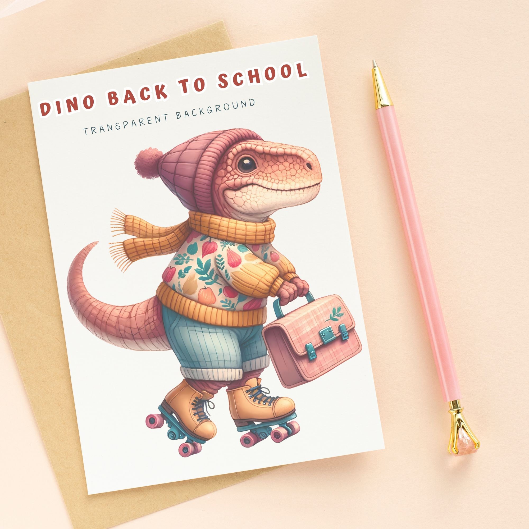 Dinosaur School, School Animal Watercolor Clipart, Dino Clip Art ...