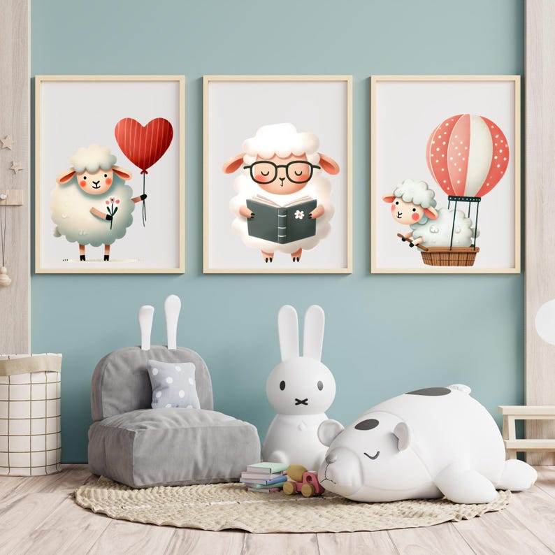 Cute Sheep Clipart, Sheep PNG, Sheep Farmer Decoration, Nursery Clipart ...