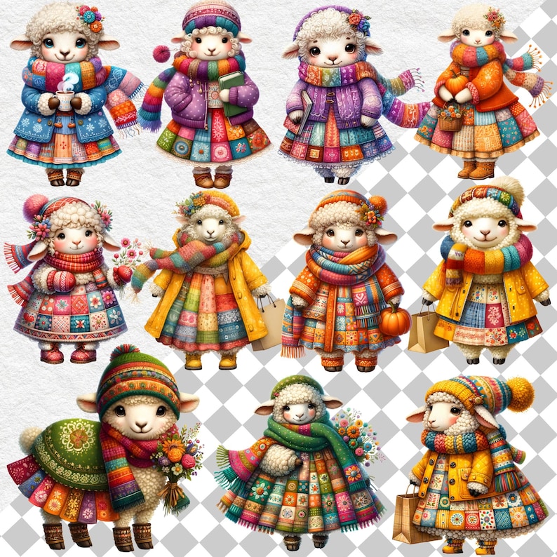 Cute Sheep Clipart, Sheep PNG, Sheep Farmer Decoration, Nursery Clipart ...