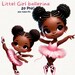 Pink Ballerina Clipart: Afro-american Girl PNG, Baby Shower (digital ...