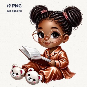 Black Girl Relax Clipart, Time to Relax , Planner Stickers, Watercolor ...