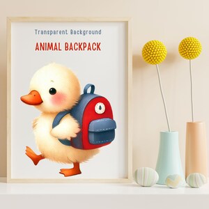 Back to School Png, Back to School Clipart, Animal Backpack Pattern ...
