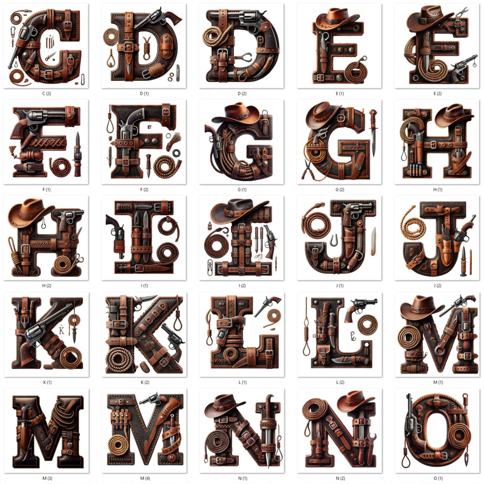 Cowboy Alphabet, Western Clipart Png , Western Font ,cowboy PNG ...