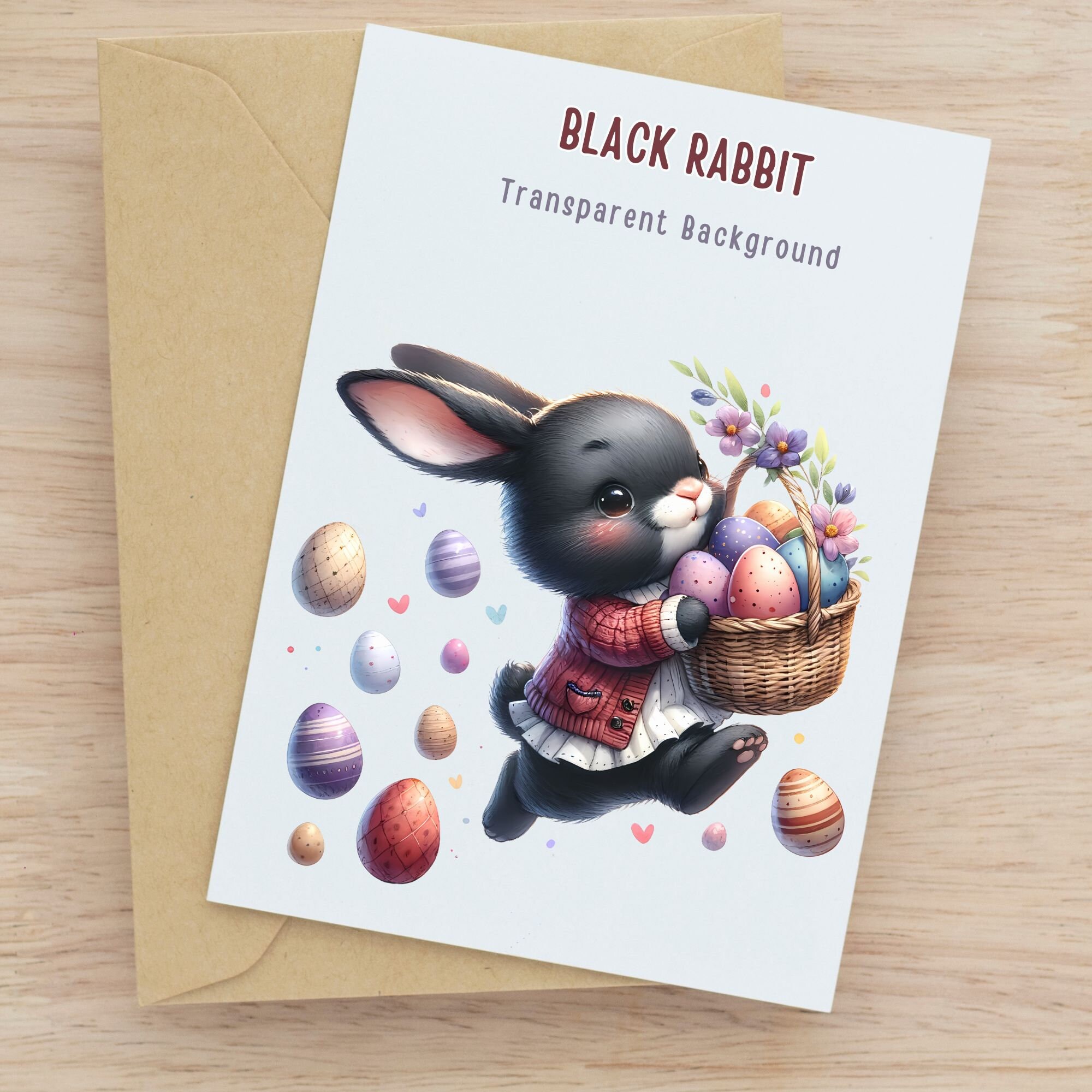Black Rabbit Clipart, Rabbit Clipart, Bunny Clipart, Little Bunny ...