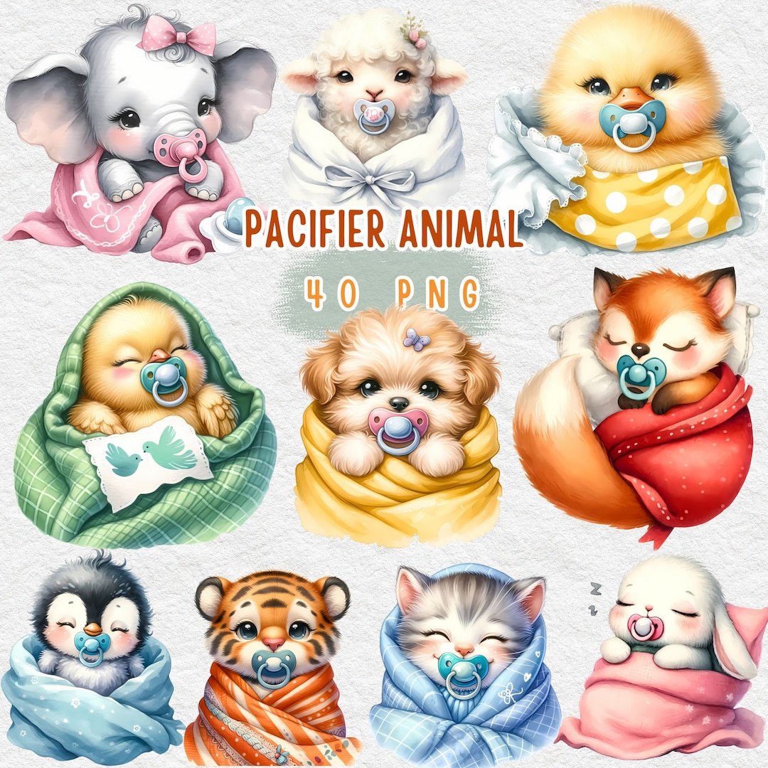 Pacifier Animal, Newborn Nursery, Pacifier Clipart, Nursery Clipart ...